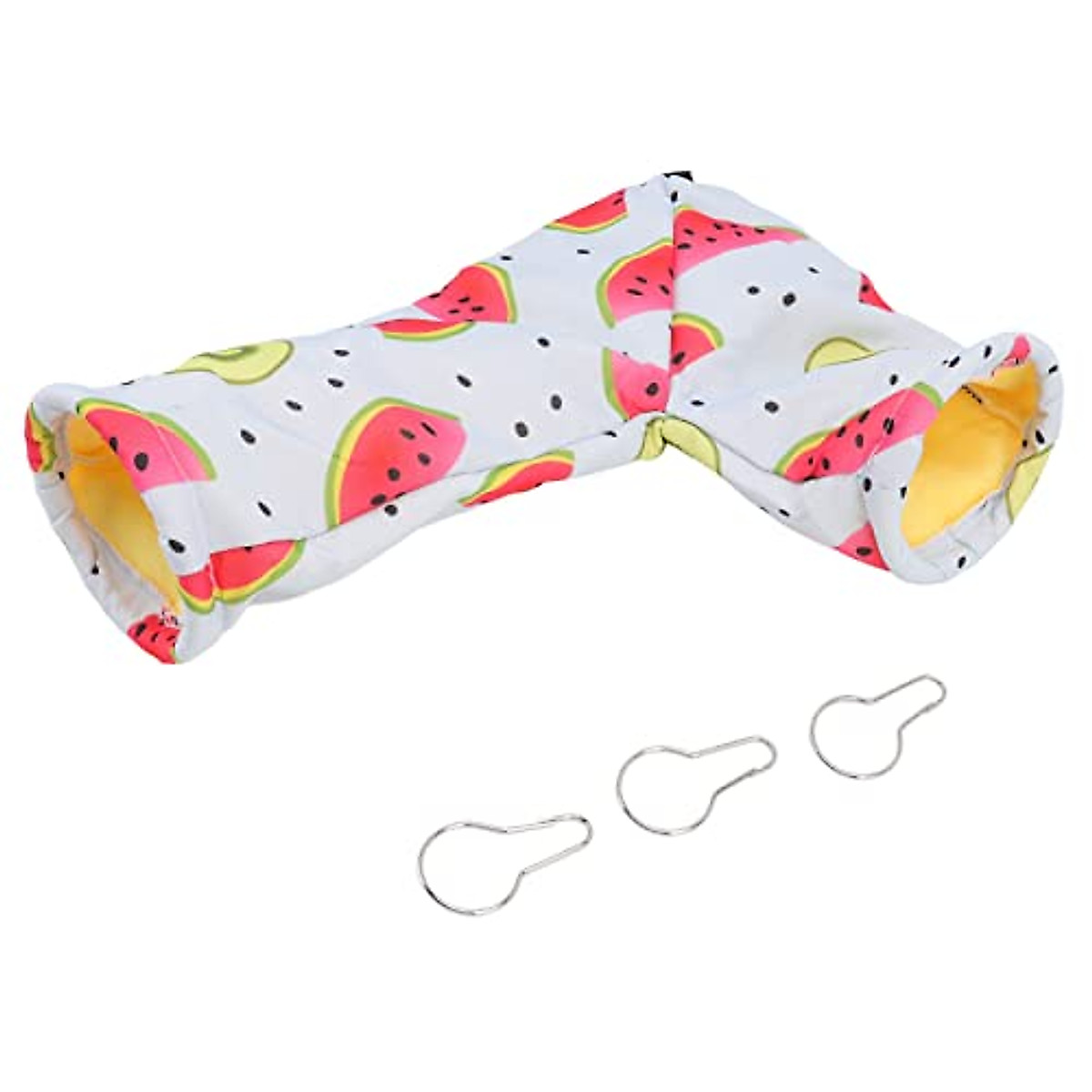 Hamster Tunnel Bed,Funny Hamster Corner Hideaway Tunnel Fruit Pattern Small Pet Tunnel Toy for Ferret Rat Chinchillas Hammock Sleeper Cage Accessories