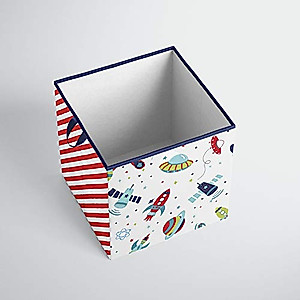 Bacati Space Multicolor Nursery/Kids Room Storage (Small Tote)