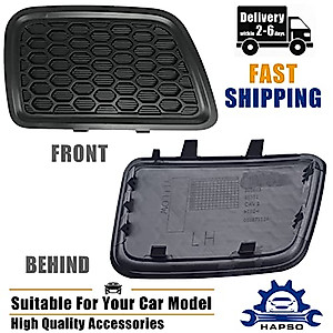HAPSO Front Lower Grille Tow Hook Cover Fit For 2014-2016 Jeep Grand Cherokee Pair Driver & Passenger Side OEM Replace 68143099AC 68143098AC