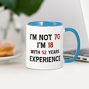 CafePress 70 Year Old Designs Mug Ceramic Coffee Mug, Tea Cup 11 oz