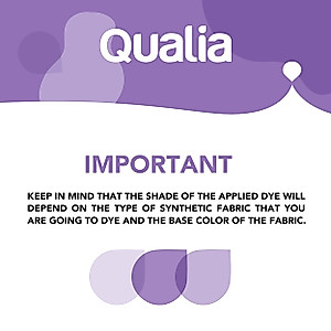 Qualia Synthetic Fabric Dye, Easy to Use, Perfect for Synthetic Fabrics: Polyester, Spandex, Nylon, and More, Ultra-Concentrated Colors for Vibrant Results, Violet, 1 Pack