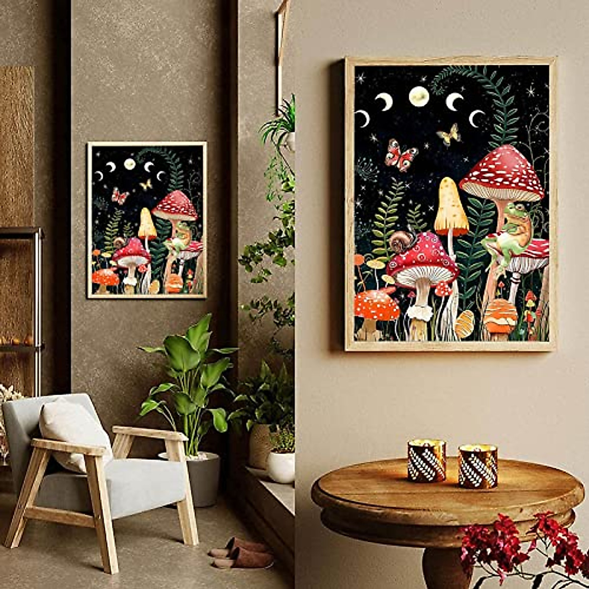 Mushroom Diamond Painting Kits for Adults, 5D DIY Diamond Paintings Kit Frog Diamond Art Kits for Adults Full Drill Gem Painting Kit Diamond Dotz for Home Wall Decor Gifts 12x16incH