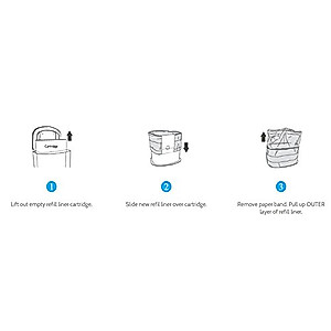 JANM280DAEA - AKORD Slim Adult Diaper Disposal System, White, 12.44x10.51x20.51 Inch