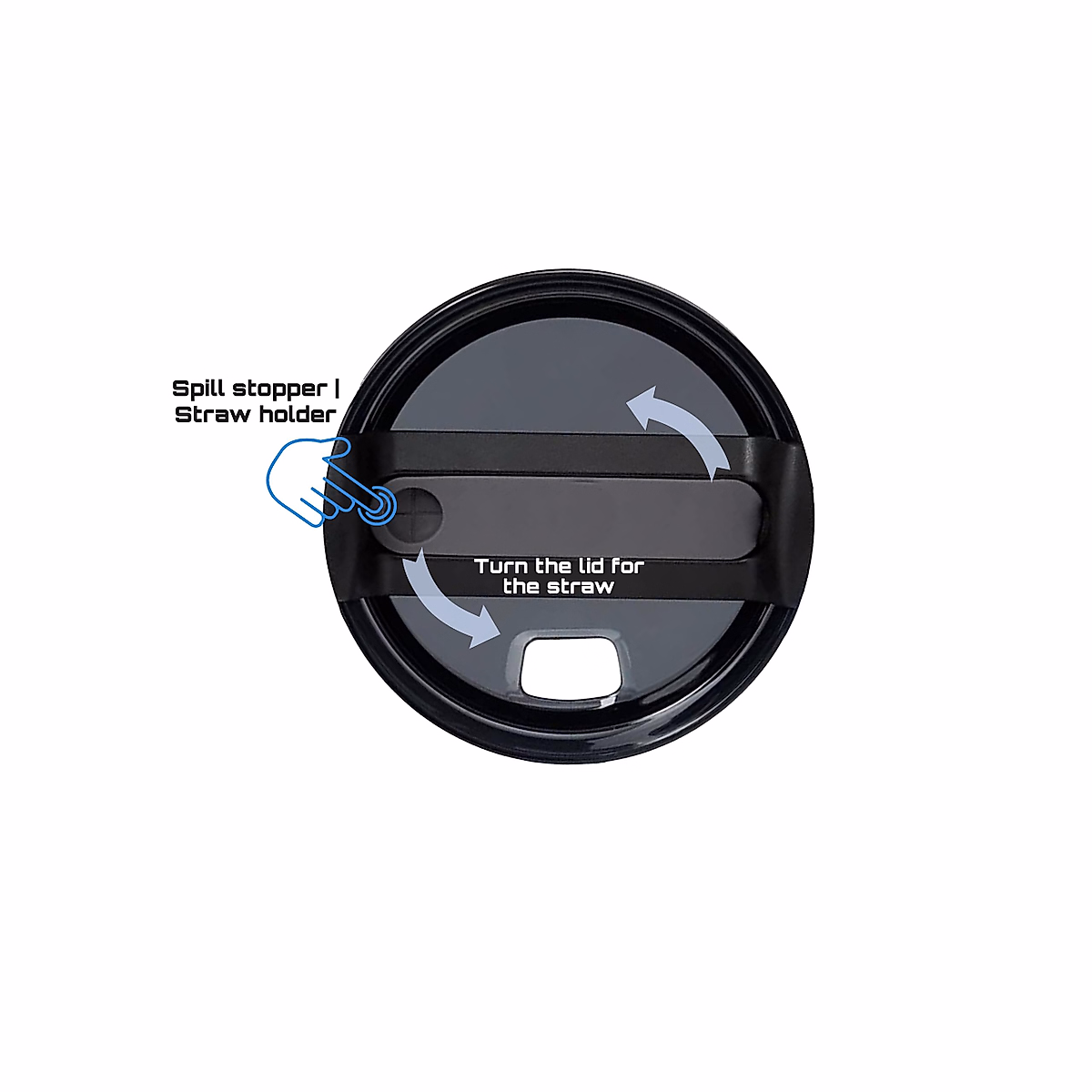 Ask HydroQuench 2.0 40oz /1183 ml Tumbler - Insulated Stainless Steel Travel Mug with reusable Straw, and Silicone Boot. (Black)