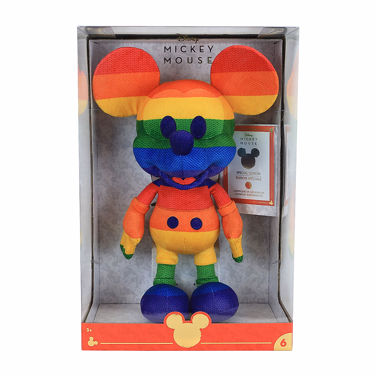 Disney Limited-Edition Rainbow Mickey Mouse Plush, Multicolor (30074)
