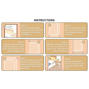 Zipper Screen Door Screen Door Pet Screen Door Zipper Door Door net Bug Screen for Doorway Mosquito Screen (D White,W x L:80x210cm(31×82inch))