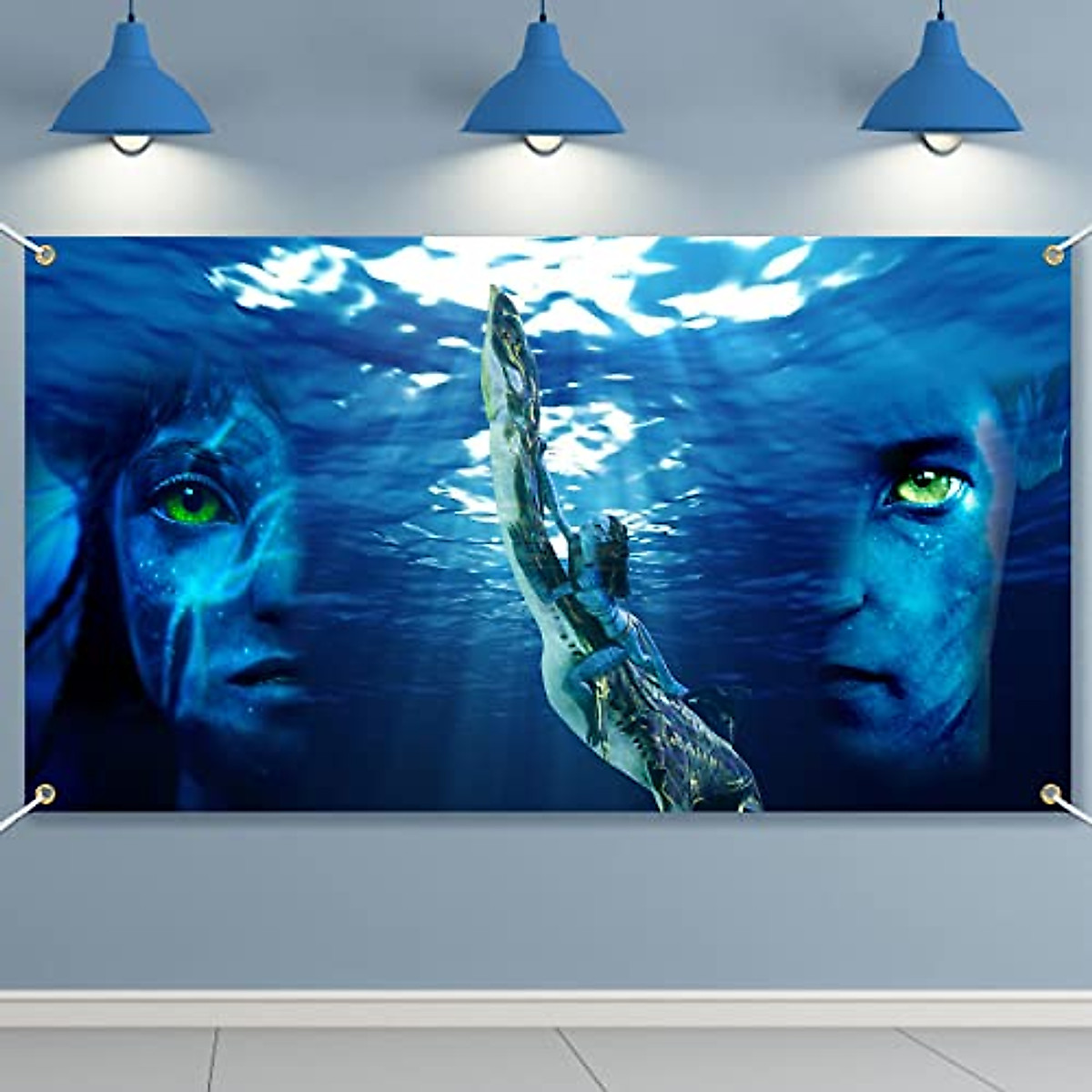 Avatar Party Backdrop Banner,Avatar Party Supplies Decorations Backdrop for Birthday Party Theme Party Room Decor Avatar 2 Character James Neytiri Background for Photo Booth Props
