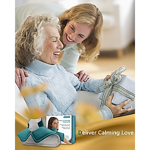 Heating Pad for Neck and Shoulder Pain Relief, Gifts for Women Mom Men Dad Birthday Christmas, 2lb Electric Heating Pad for Back, 6 Heat Settings, Auto Shut Off, Home Office, Large 17x23inch, Blue