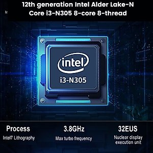4K Firewall Micro Appliance, 5 Port i226-V 2.5G LAN Fanless Mini PC Intel N100, No DDR5 No NVMe, 2* HDMI, 4xUSB2.0, 1*DP, 1*Type-C, VPN Router PC, OPNsense, Ethernet AES-NI, ESXi Proxmox Host