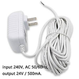 C Wire Adapter for Amazon Nest Thermostat 24V Transformer Power Supply Compatible with Ecobee Ring Doorbell Sensi Eufy Plug in Smart Power Connector 26ft Long Charger Cord