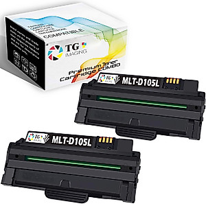 (2 Pack) TG Imaging (2,500 Pages) Compatible MLT-D105L Toner Cartridge Replacement for Samsung MLTD105L SCX-4610K SCX-4623K CF-650 ML-1916K ML-2525K ML-2525 ML-2540 Toner Printer