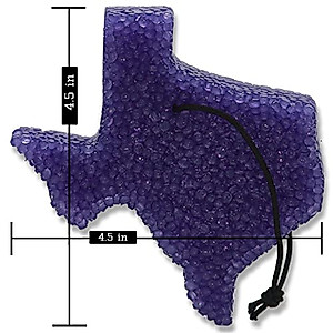 Lavender and Leather Scented Light Purple and Brown Texas State Shapes, Freshies Air Freshener 2-Pack, Lone Star Candles and More Car Fresheners