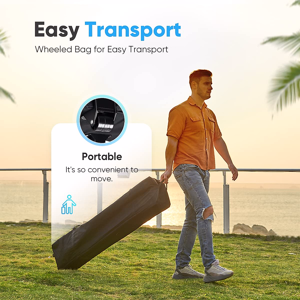 Quictent 8'x8’ Pop up Screened Canopy Tent with Mosquito Netting, Portable Easy up Outdoor Screen House Shelter for Patio, Camping and Picnic, Includes Wheeled Carry Bag (Tan)