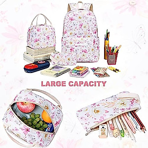 CAMTOP School Backpack for Girls Boys Teens Bookbag Set Tie Dye Kids Backpack 3 In 1,School Bags with Lunch Box Pencil Case