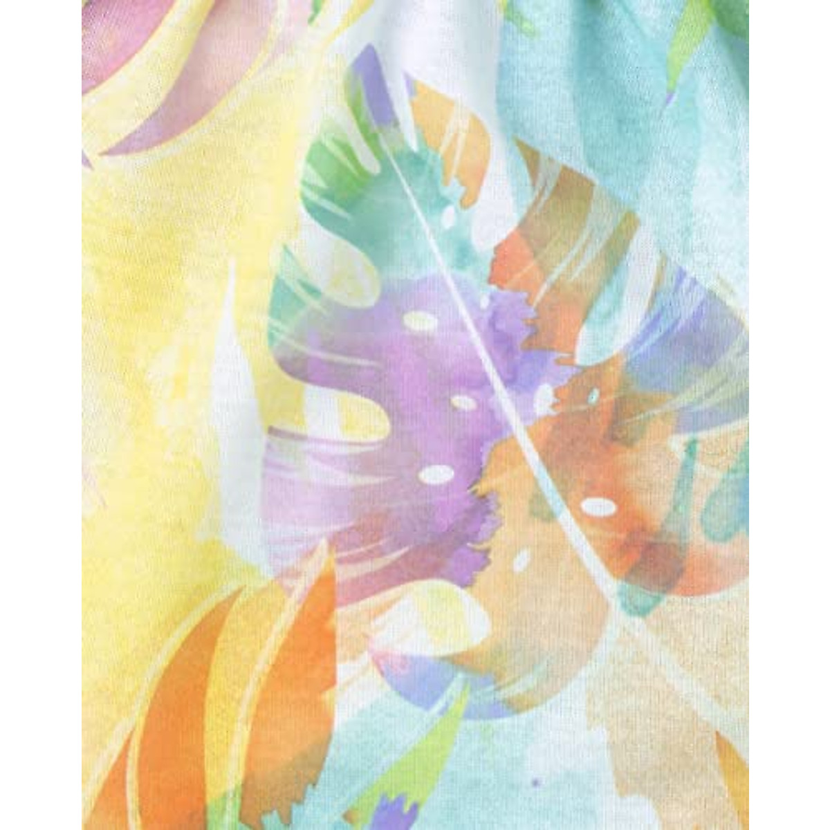 The Children's Place girls The Children's Place Shorts Pajama Set, Tropical, Small US