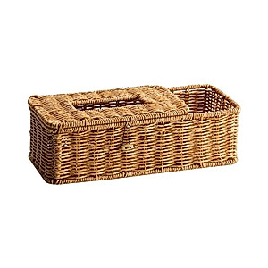 Gazechimp Tissue Box Cover Facial Tissue Holder Napkin Dispenser Paper Holder Dispenser Removable Tissue Holder for Toilet Office Hotel, Light Brown