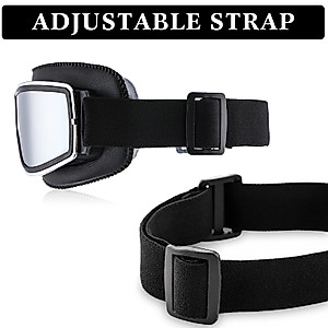 Frienda 2 Pieces Motorcycle Goggles Vintage Pilot Riding Dirt Bike Goggle ATV Anti-Scratch Dustproof Windproof (Clear, Silver)