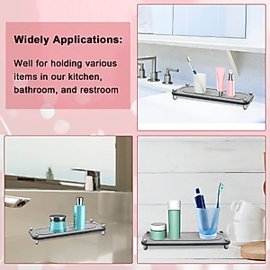 Coldairsoap Instant Dry Sink Organizer, kitchen Bathroom Sink Fast Drying Stone, Water Absorbing Stone Tray For Sink With 1Pcs Soap Rack(Grey)