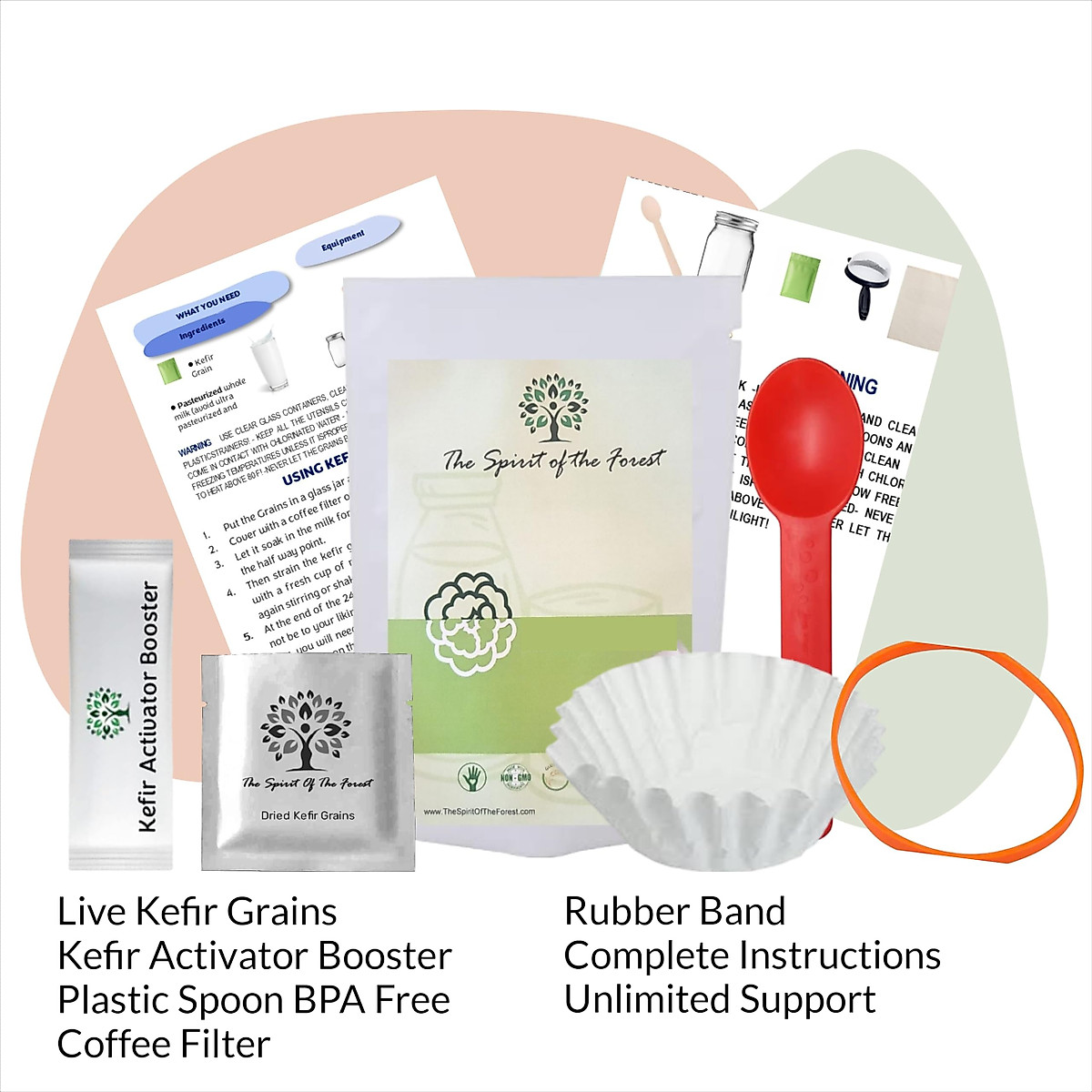 1 SET Milk Kefir Grains Set Starter Culture, Fresh Live Active Probiotic Start your own Kefir Culture at Home, Bulgaros de Leche, Pajaritos, Homemade Kefir Milk