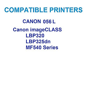 Compatible (with CHIP) HIGH Capacity (10,000K) Toner Cartridge Replacement for Canon 056L for Canon imageCLASS LBP320, LBP325dn, MF540 (Black,1-Pack)