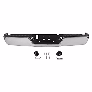 ACANII - For 2009-2018 Dodge Ram 1500 10-12 Ram 2500 3500 Truck Pickup Complete Chrome Steel Rear Step Bumper Assembly