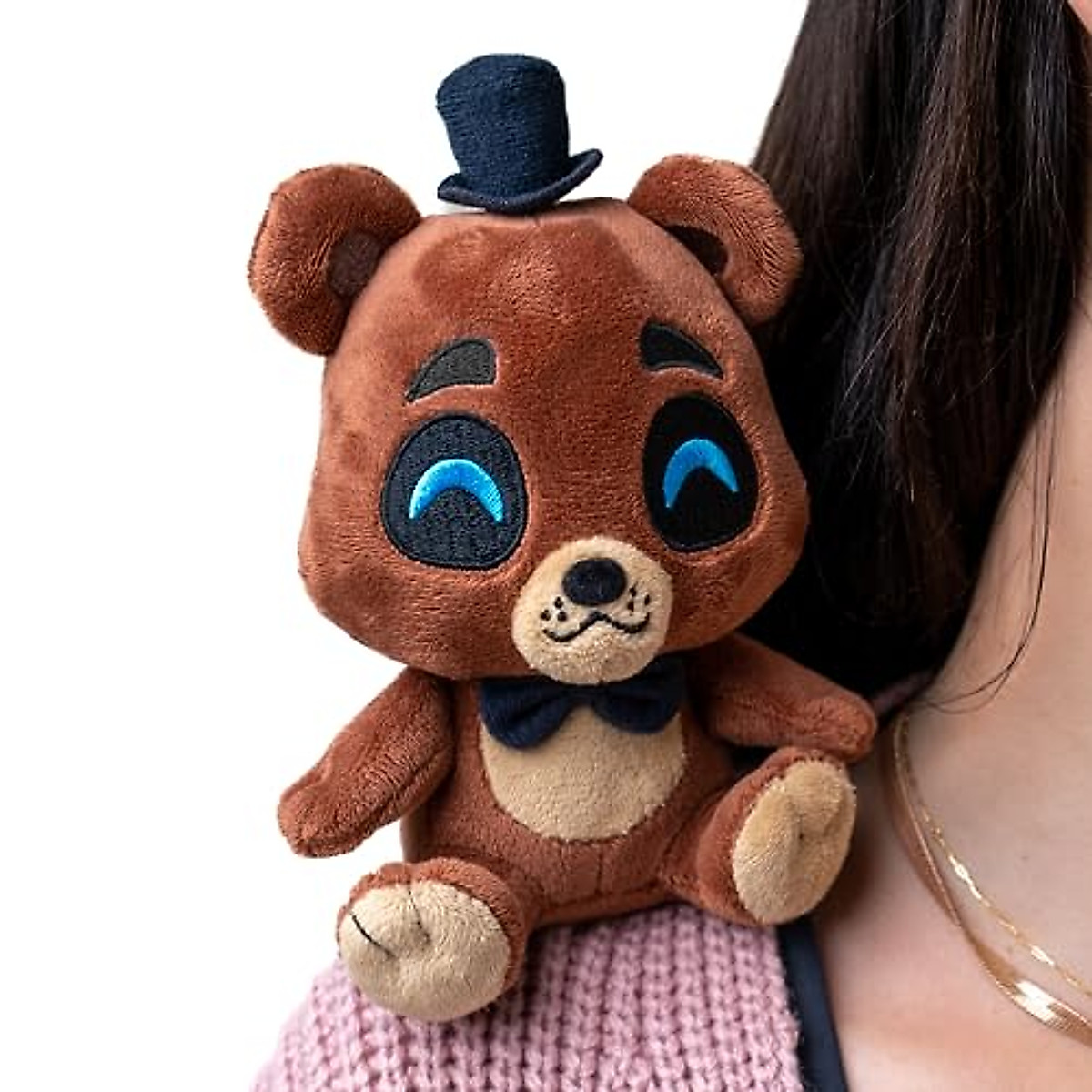 Youtooz FNAF Freddy Plush 6IN Shoulder Rider, Collectible Soft Magnetic Freddy Shoulder Rider Plushie from Five Night's at Freddys, by Youtooz FNAF Plush Collection