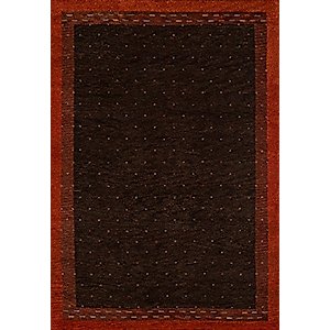 Momeni Rugs Desert Gabbeh Collection, 100% Wool Hand Knotted Contemporary Area Rug, 2' x 3', Brown