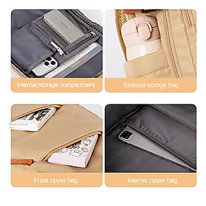 MOYYI Carry on Backpack Anti-theft women Hiking Backpack with Shoe Compartment Travel Backpack Casual Daypack Backpacks (Khaki)