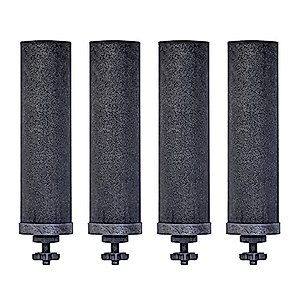 Berkey Authentic Black Berkey Elements BB9-2 Filters for Berkey Water Systems (Set of 4 Black Berkey Elements)