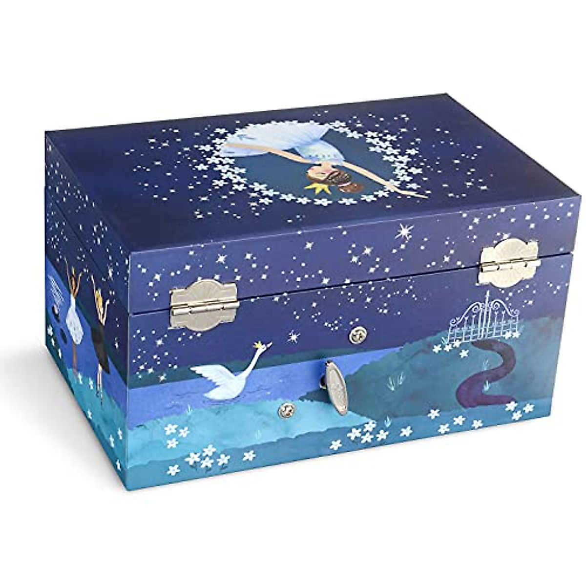 Jewelkeeper Ballerina Music Box & Little Girls Jewelry Set - 3 Ballerina Gifts for Girls - Jewelry Box for Girls