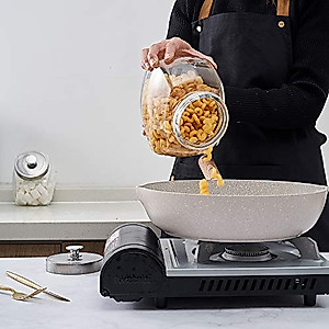 Hyperspace Glass Penny Jar, Candy Jar, Cookie Jar, Kitchen Canister, Set of 2 (73OZ)