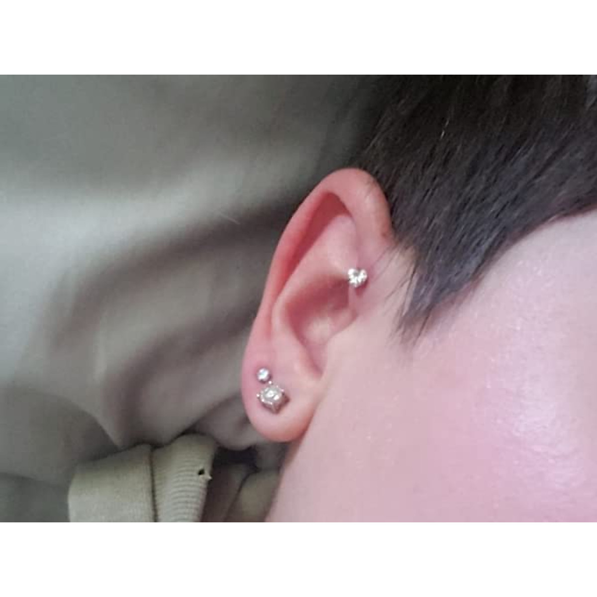 Briana Williams 16G Cartilage Earring Stud Tragus Forward Helix Piercing Jewelry Stainless Steel Lip Ear Piercing Jewelry for Women Men