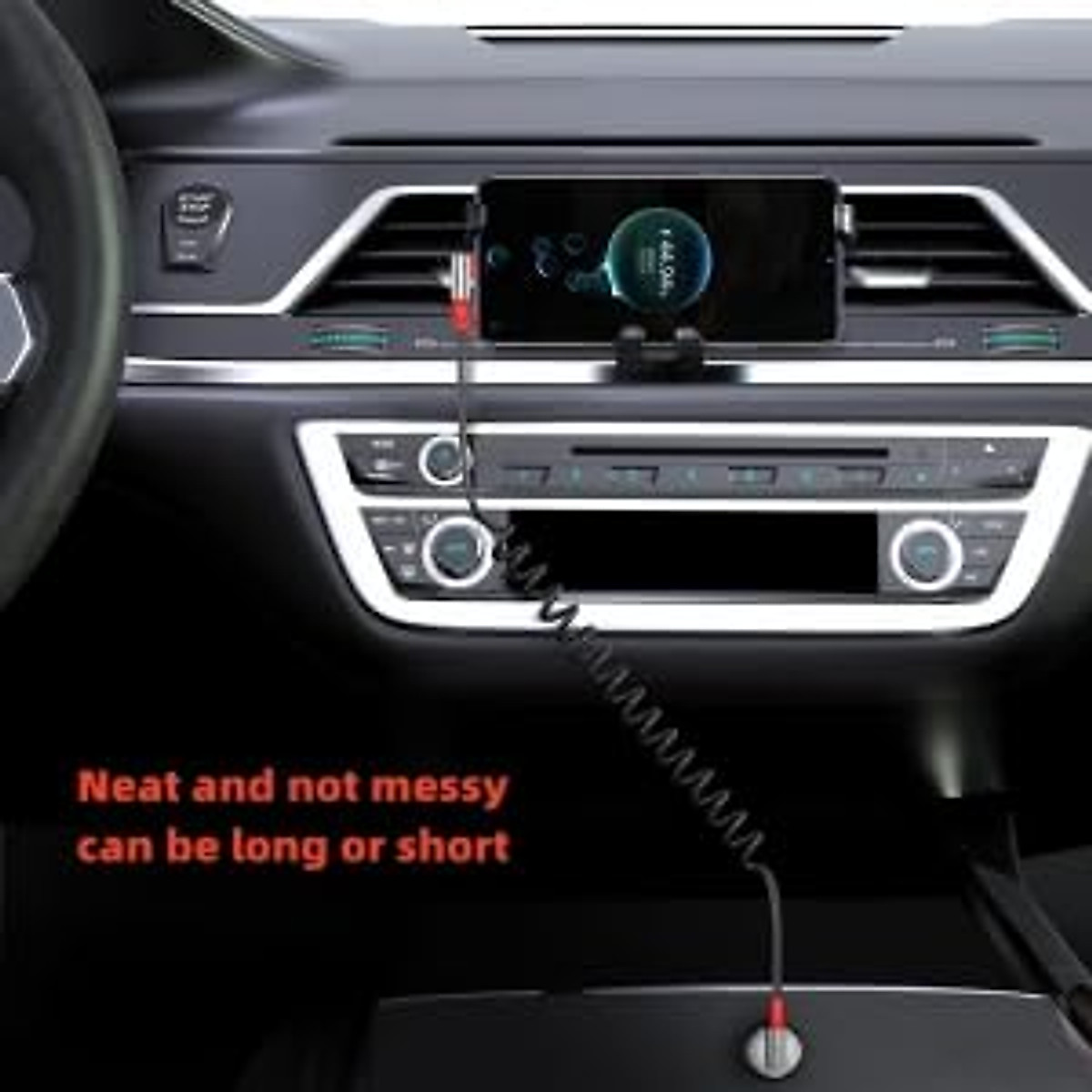 Coiled USB C 90 Degree Cable Double Elbow Charging Cable for Tesl GM Toyota Freightliner Kenworth Pickup Truck Android Auto and Samsung Google ASUS Laptop Game Type C Device