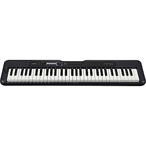 Casio CT-S300 61-Key Digital Piano Style Keyboard with Touch Response, Black Bundle with Stand, Studio Monitor Headphones, Sustain Pedal