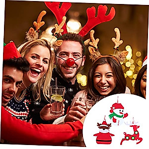 NOLITOY 6pcs Office Decorations Christmas Decorations Xmas Tree Felt Ornament DIY Christmas Tree Decoration Felt Snowman Hanging Pendant Festival Adornment Xmas Pendant Xmas Decoration