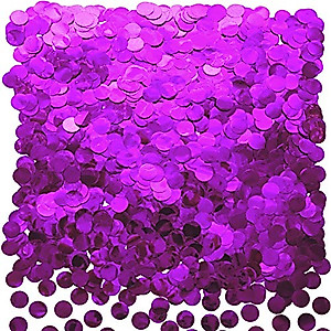 Purple Foil Metallic Round Table Confetti Circle Dots Mylar Table Scatter Confetti Wedding Bridal Shower Engagement Baby Shower Birthday Party Confetti Decorations, 60g