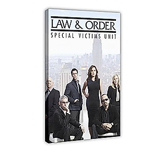 Law & Order Special Victims Unit TV Series Poster Art Deco Restaurant Dormitory Corridor 6 Canvas Poster Wall Art Decor Print Picture Paintings for Living Room Bedroom Decoration Frame:16×24inch