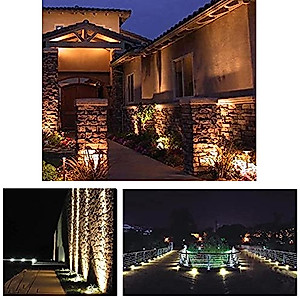 Youngine 12V Outdoor LED Lawn Light Lamps Landscape Spotlight 5W COB Garden Patio Wall Yard Path Decorative Lighting with Spiked Stand, Pack of 2 (Cool White),NO Plug