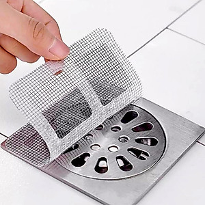 50PCS Disposable Hair Drain Stickers,Shower Drain Hair Catcher,Effective Interception to Prevent Clogging,for Kitchen Bathroom Sink Bathtub