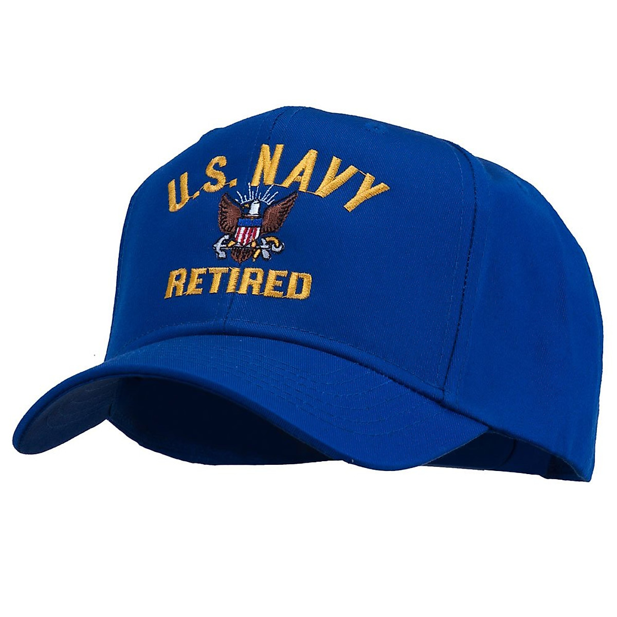 US Navy Retired Military Embroidered Cap - Royal OSFM