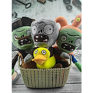 3 PCS Plants and Jester Plush Zombie Sets Toy Postman, 1 2 Stuffed Soft Jester Zombie Doll, Duck Zombies PVZ Plush Figure Doll New