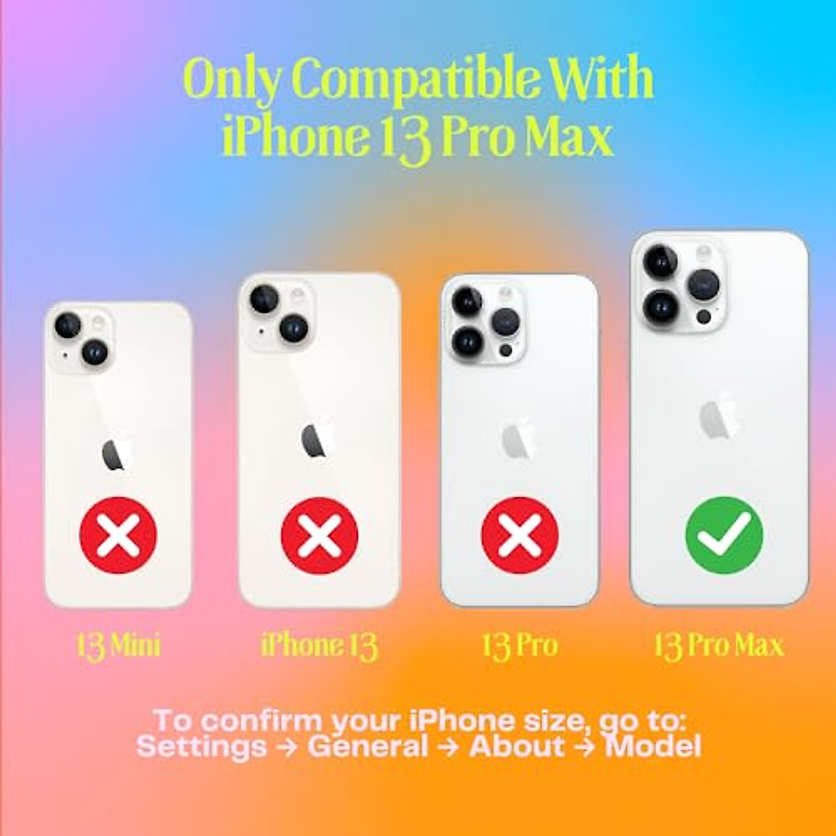 FELONY CASE - Neon Pink Crystal Clear Phone Case for iPhone 13 Pro Max, Compatible with MagSafe - 360° Shockproof Protective Cases Designed for Apple iPhone 13 Pro Max