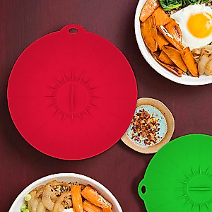 Silicone Lids for Bowls and Food Covers,7 Pack 5 Sizes Silicone Lids,Microwave Cover for Food,Reusable Silicone Bowl Covers,Silicone Lids for Pots and Pans Food Storage Cups Cans