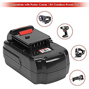 Dosctt 2 Pack 3.6Ah 18 Volt PC18B Battery Replacement for Porter Cable 18V Battery PCC489N PC18BLEX Compatible with Porter Cable 18V Ni-Cd&Ni-Mh Battery Charger PCMVC PCXMVC