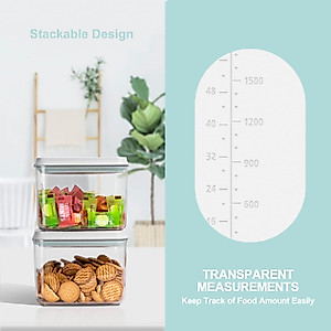 Cozey Daily Pop Airtight Food Storage Containers with Lids for Kitchen Pantry Organizing Stackable Container for Cereal Snack Flour Sugar Coffee Spaghetti -12 Pcs(1.2, 2.0, 2.7, 3.3qt)*3