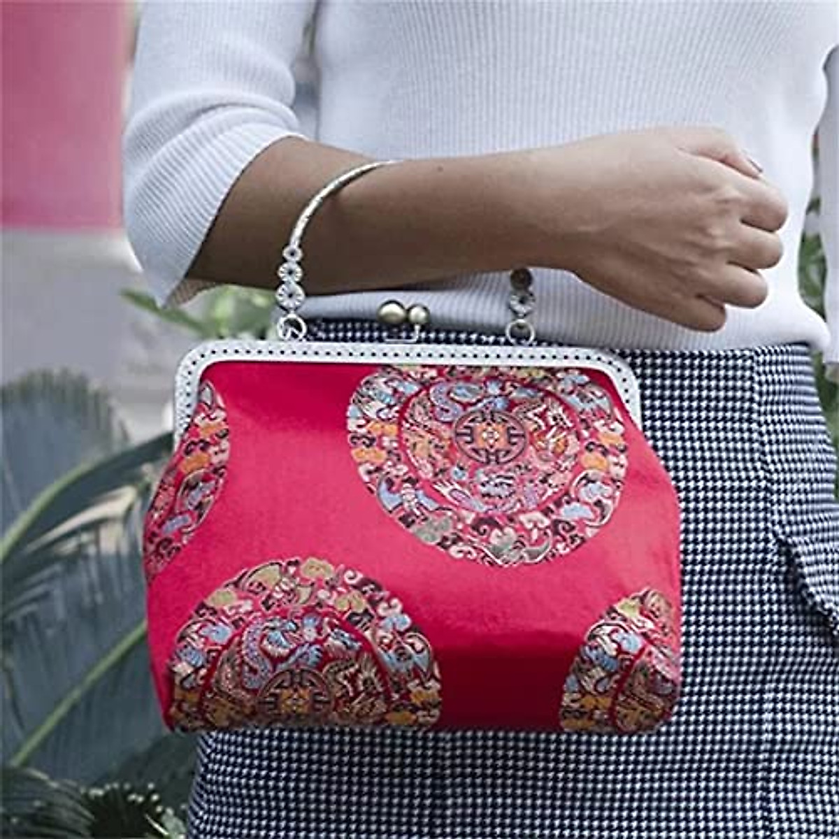 ZLXDP Women's Handbag Chinese Handbag Women's Retro Handbag Shoulder Tote Women's Purse