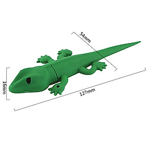 Usbkingdom 32GB USB 2.0 Flash Drive Cute Animal Green Gecko Lizard Shape Memory Stick Jump Drive Thumb Drives Flashdrive Pendrive