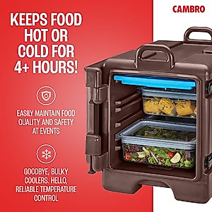 CAMBRO Insulated Food Pan Carrier - Hotbox for Catering & Transport - UPC300 Series (Brown)