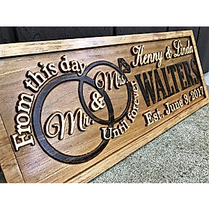 Mr and Mrs Sign | Wood Wedding Gift | Wooden Bridal Shower Gift | Custom Engagement Sign | Established Marriage Decor | Personalized Couple Gift | Last Name Established Sign | Anniversary Gift