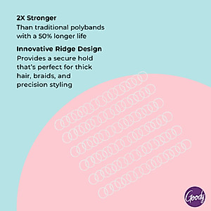 Goody Ouchless Womens Polyband Elastic Hair Tie - 150 Count, Clear - Fine Hair - Hair Accessories to Style With Ease and Keep Your Hair Secured - Perfect for Fun and Unique Hairstyles - Pain-Free